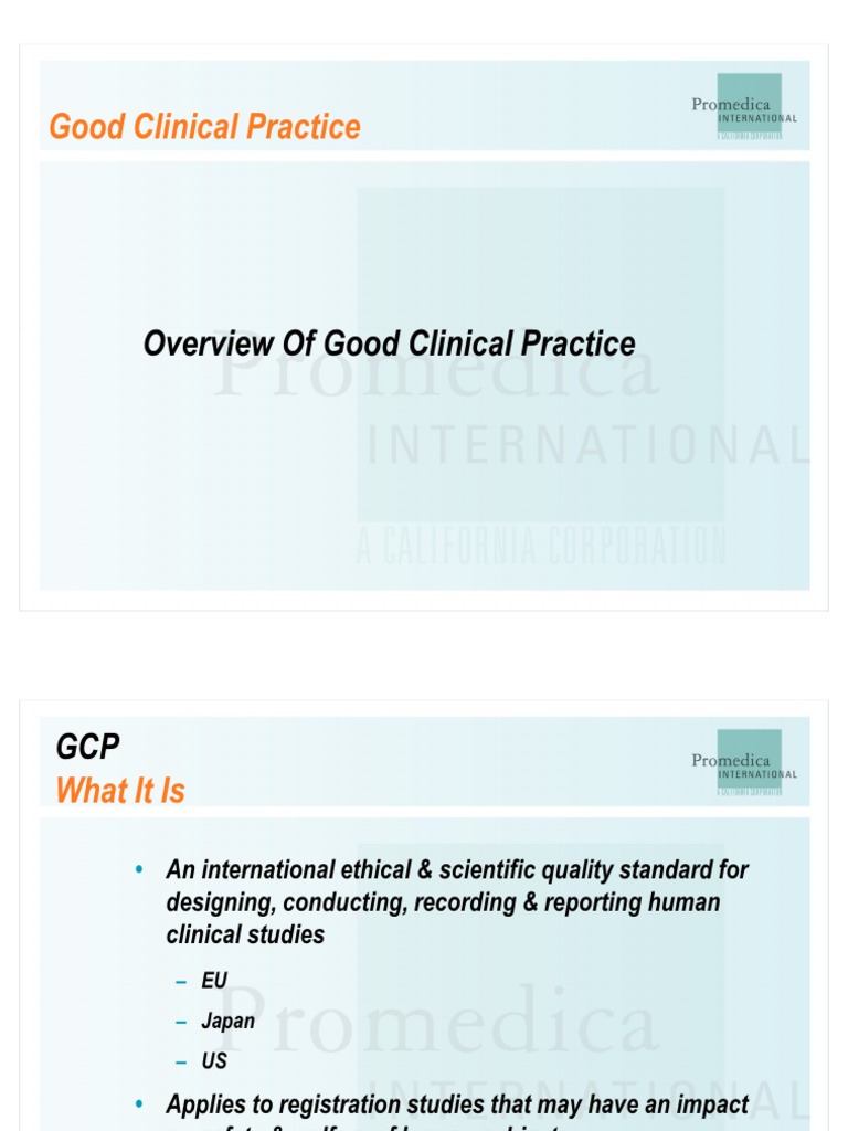 Good Clinical Practice | PDF | Institutional Review Board | Clinical Trial
