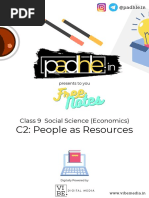 Class 9 Economics Chapter 2 Notes - People As Resource Free PDF | PDF ...