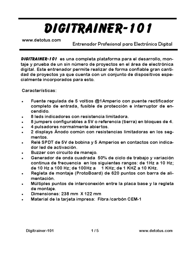 Digitrainer | PDF | Rectificador | Relé