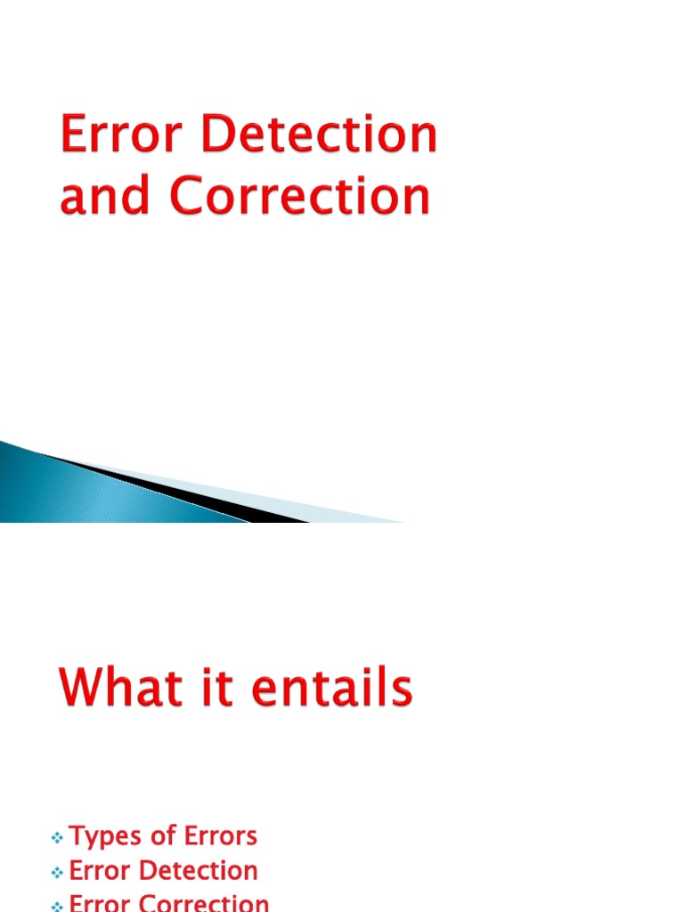 Error Detection and Correction | PDF | Error Detection And Correction | Fault Tolerance