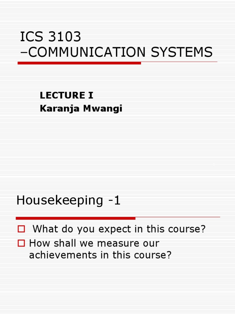 ICS 3103 Lecture 1 | PDF