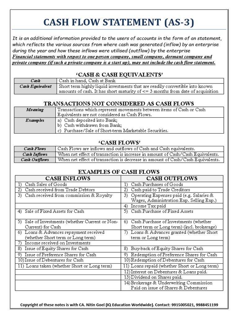 8 Cash Flow Statement | PDF | Dividend | Cash Flow Statement