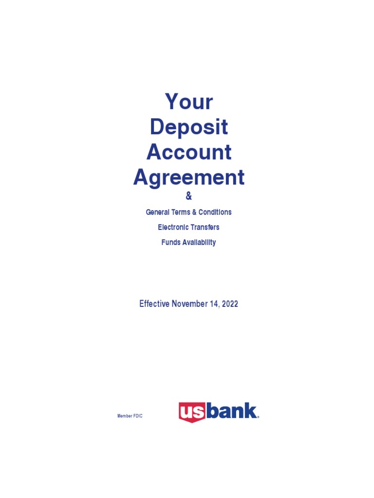 Deposit Account Agreement | Download Free PDF | Cheque | Overdraft