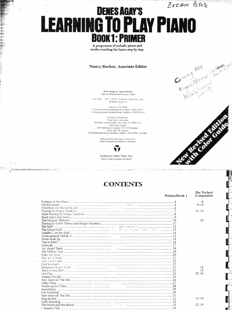 Learning To Play Piano - Book 1 | PDF