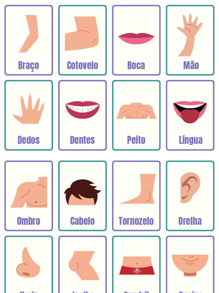 Cartoes de Parte Do Corpo | PDF