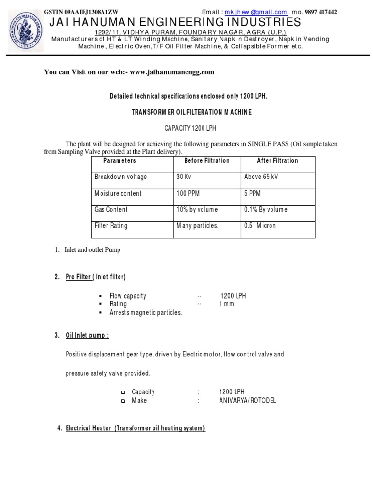transformers-oil-filtration-machine | PDF | Pump | Valve