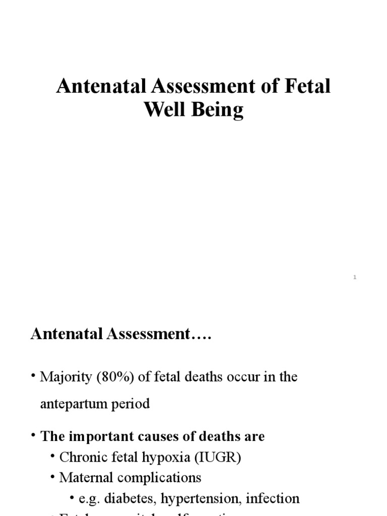 Antenatal Assessment | PDF | Prenatal Development | Fetus