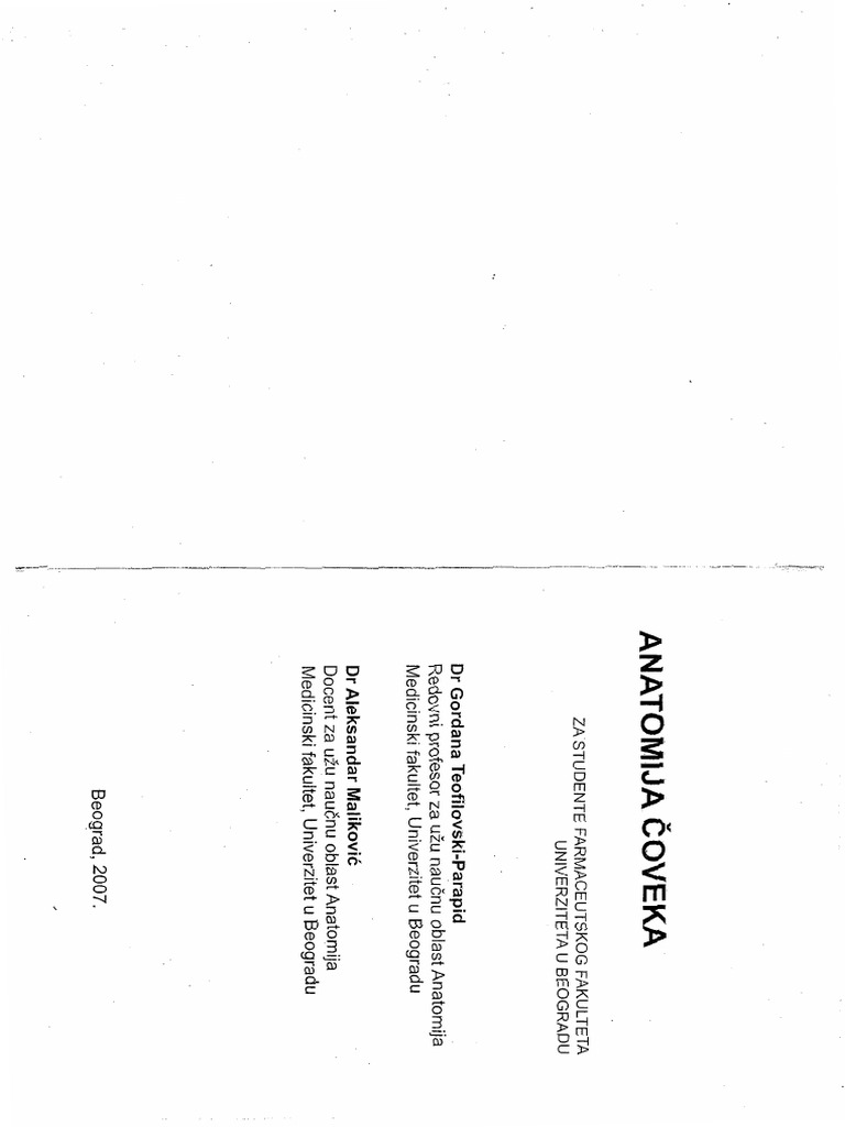 Anatomija Coveka | PDF