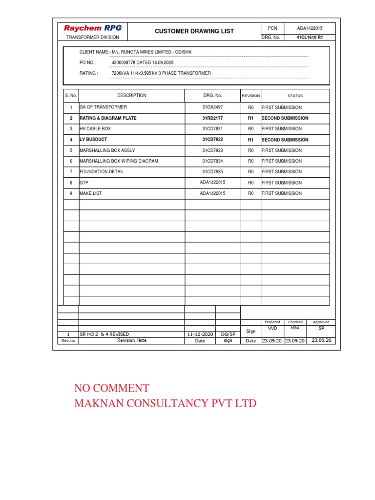 7.2 MVA GA Drawing | PDF | Transformer | Manufactured Goods