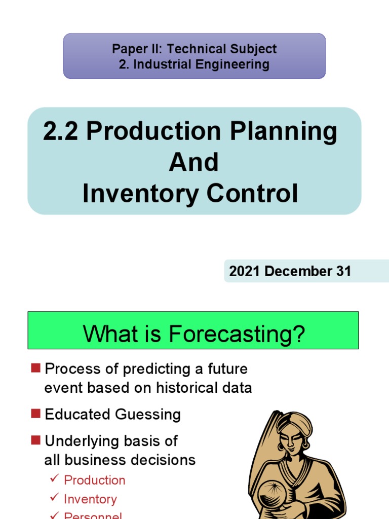 Production Planning and Inventory Control | PDF | Forecasting | Applied Mathematics