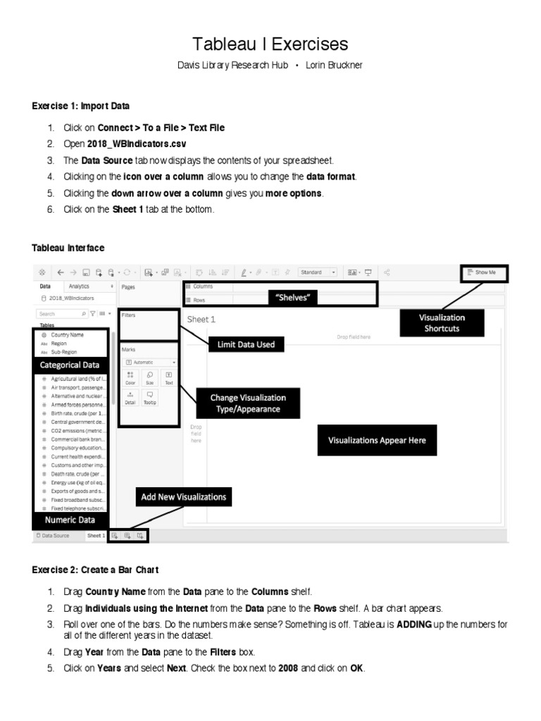 TableauI Exercises | Download Free PDF | Icon (Computing) | Chart