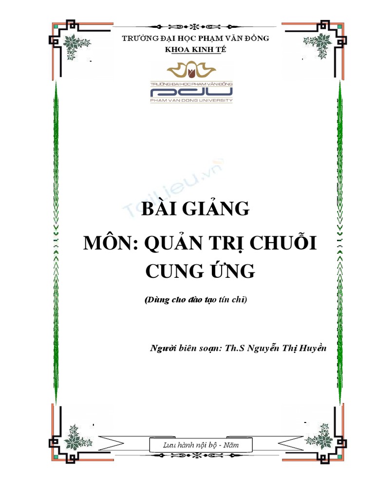 Quan Tri Chuoi Cung Ung 2835 | PDF