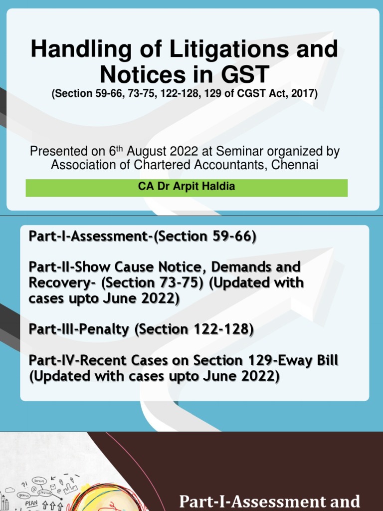 GST Litigation Management Overview | PDF | Value Added Tax | Tax Refund