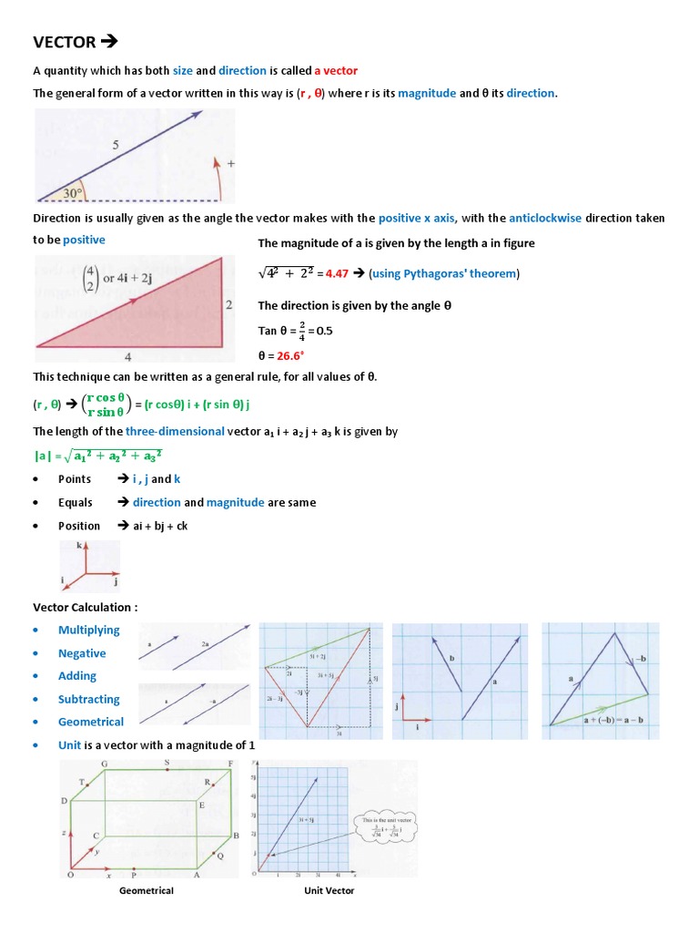 VECTOR | PDF | Euclidean Vector | Angle