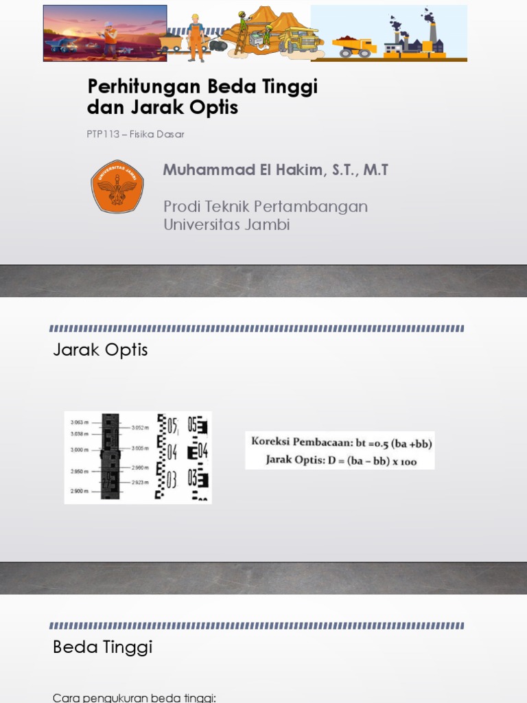 Mengukur Ketinggian dan Jarak Optis dengan Metode Beda Tinggi dan Polar | PDF