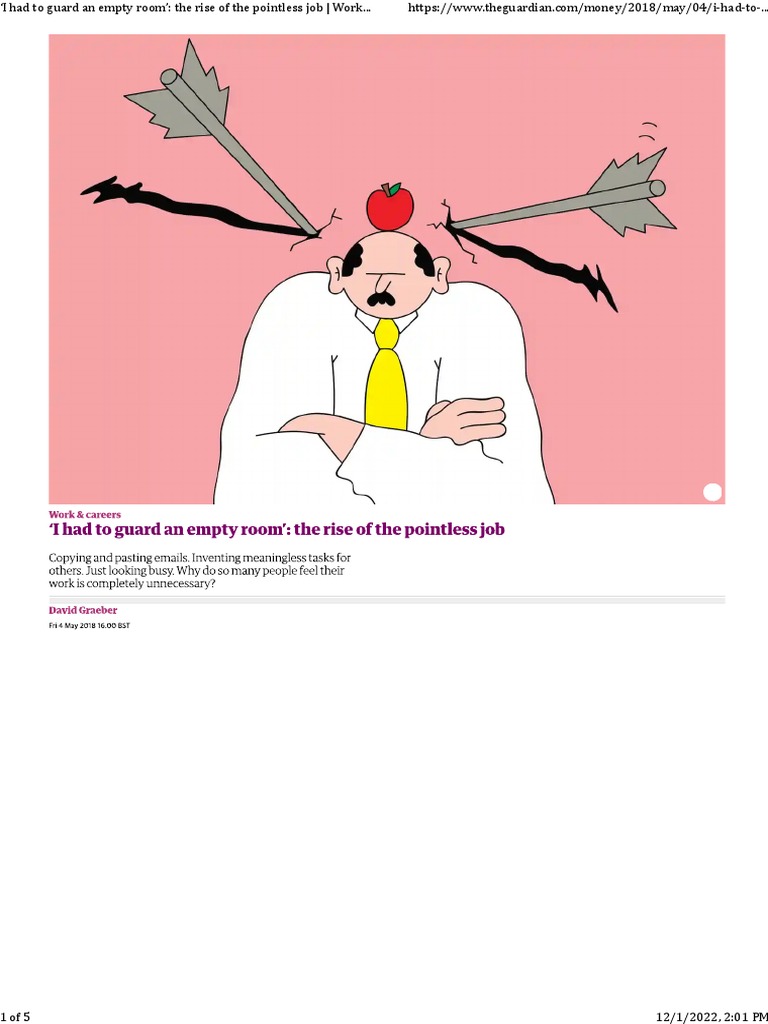 I Had To Guard An Empty Room' - The Rise of The Pointless Job - Work ...