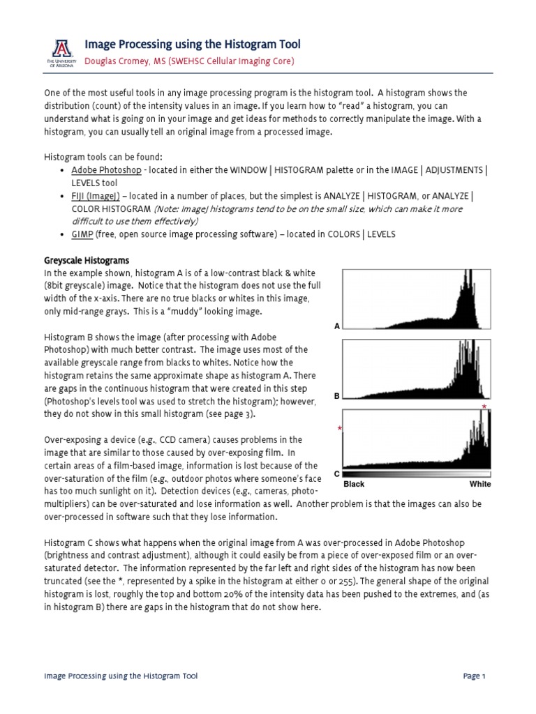 Histogram Tool | PDF | Adobe Photoshop | Image Editing