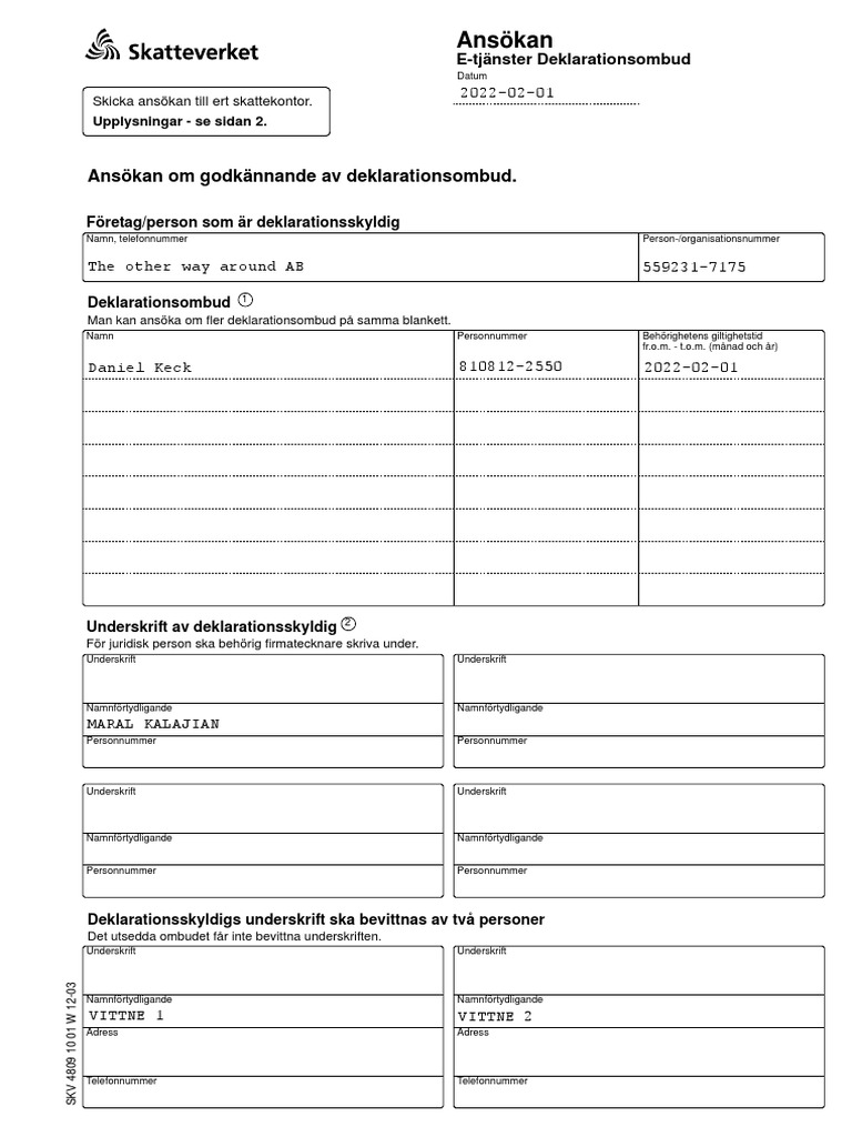 Deklarationsombud | PDF