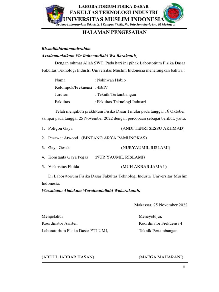 Laporan Lengkap Habib LFD | PDF