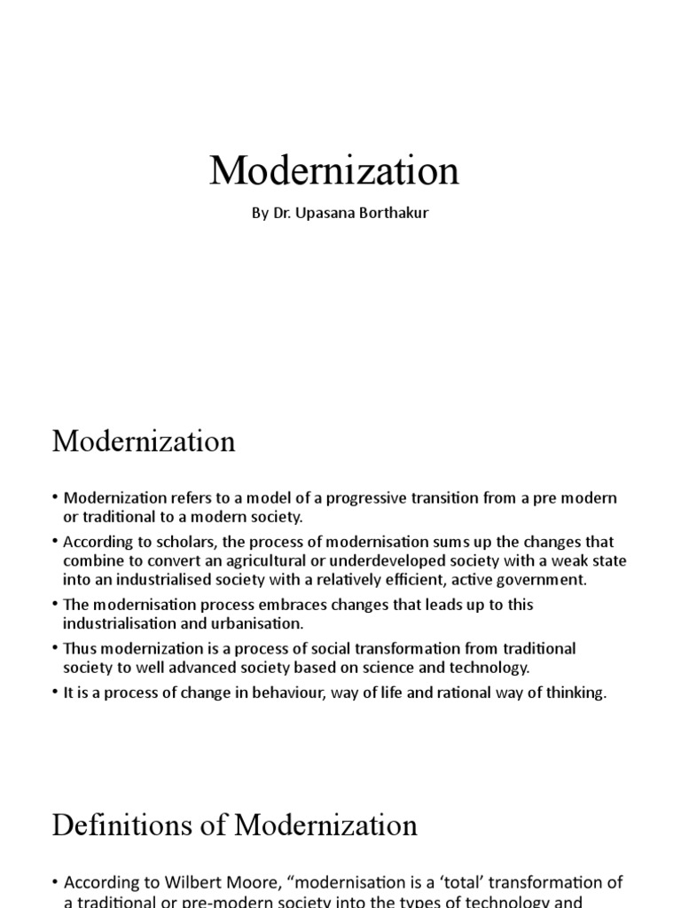 Modernization | Download Free PDF | Modernization Theory | Max Weber