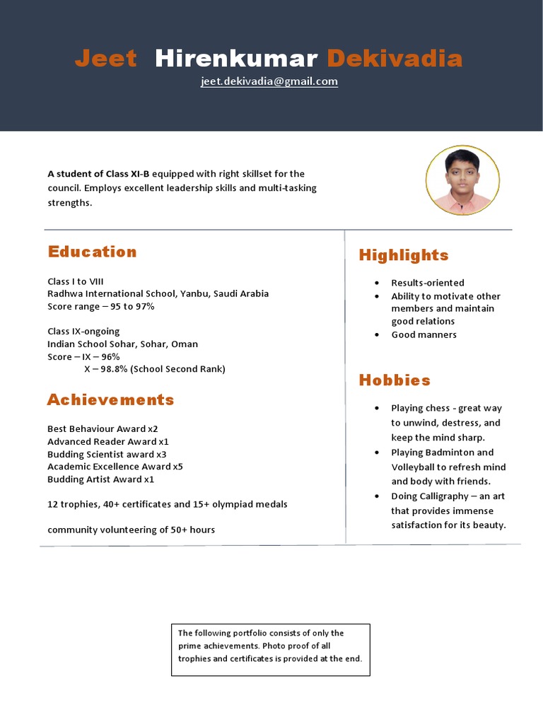 My 1st Ever Resume | PDF