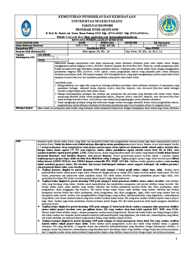 RPS SIA - Jul-Des 2021 Elearning | PDF