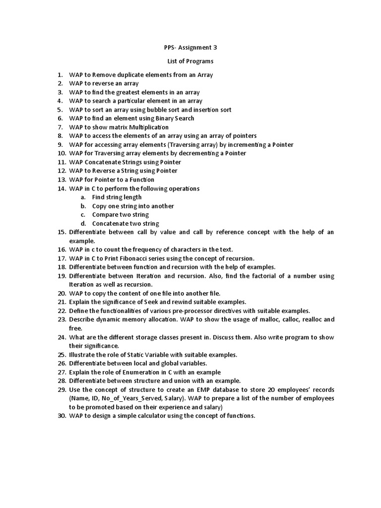 Pps Assignment No 3 Pdf 