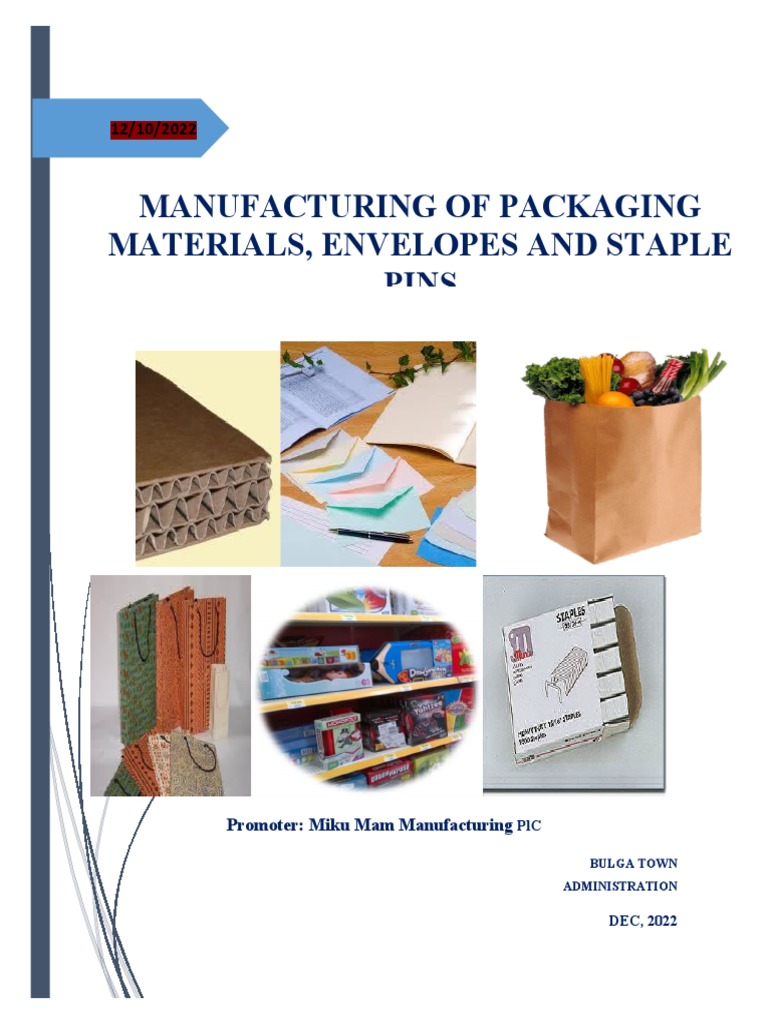 Miku Mam Manufacturing Project Overview | PDF | Packaging And Labeling ...