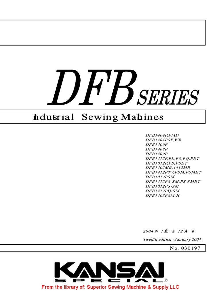 Kansai DFB-1404 | PDF