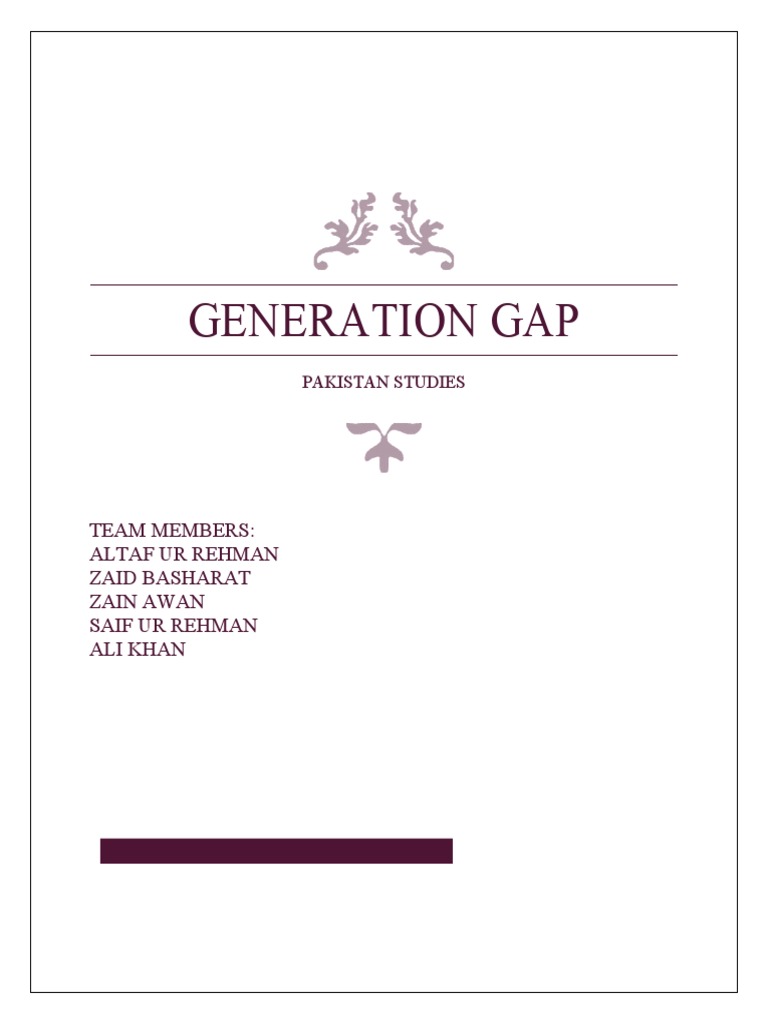 Generation Gap Project | Download Free PDF | Fashion | Social Media