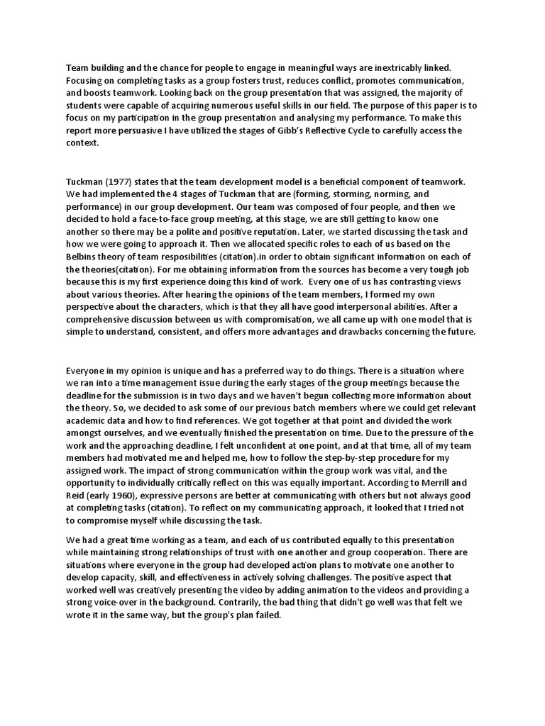 Reflective Report | PDF | Theory | Communication