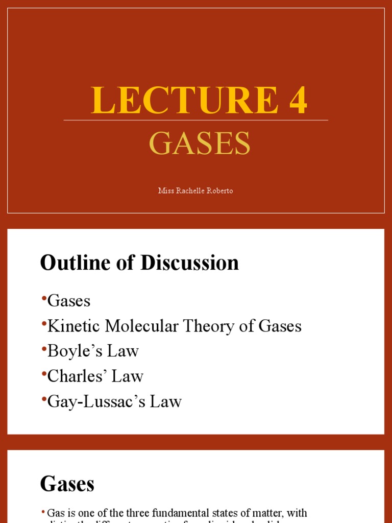 GASES | PDF | Gases | Pascal (Unit)
