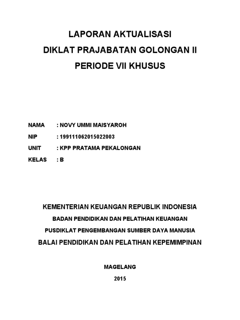 Cover, Lembar Pengesahan, Tulisan FORM 1-3 | PDF