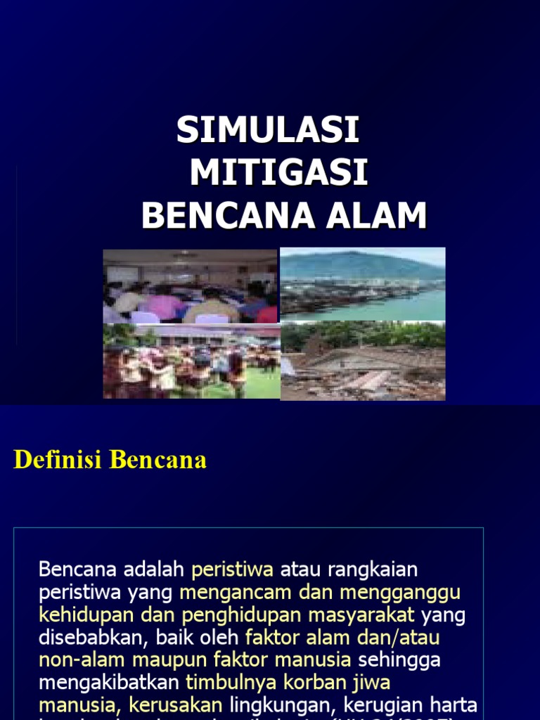 Simulasi Mitigasi Bencana Alam-1 | PDF
