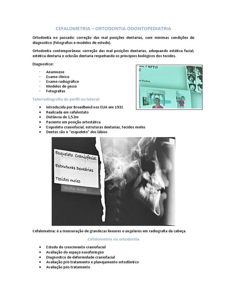 CEFALOMETRIA | PDF | Sistema Esquelético | Cabeça e pescoço humano