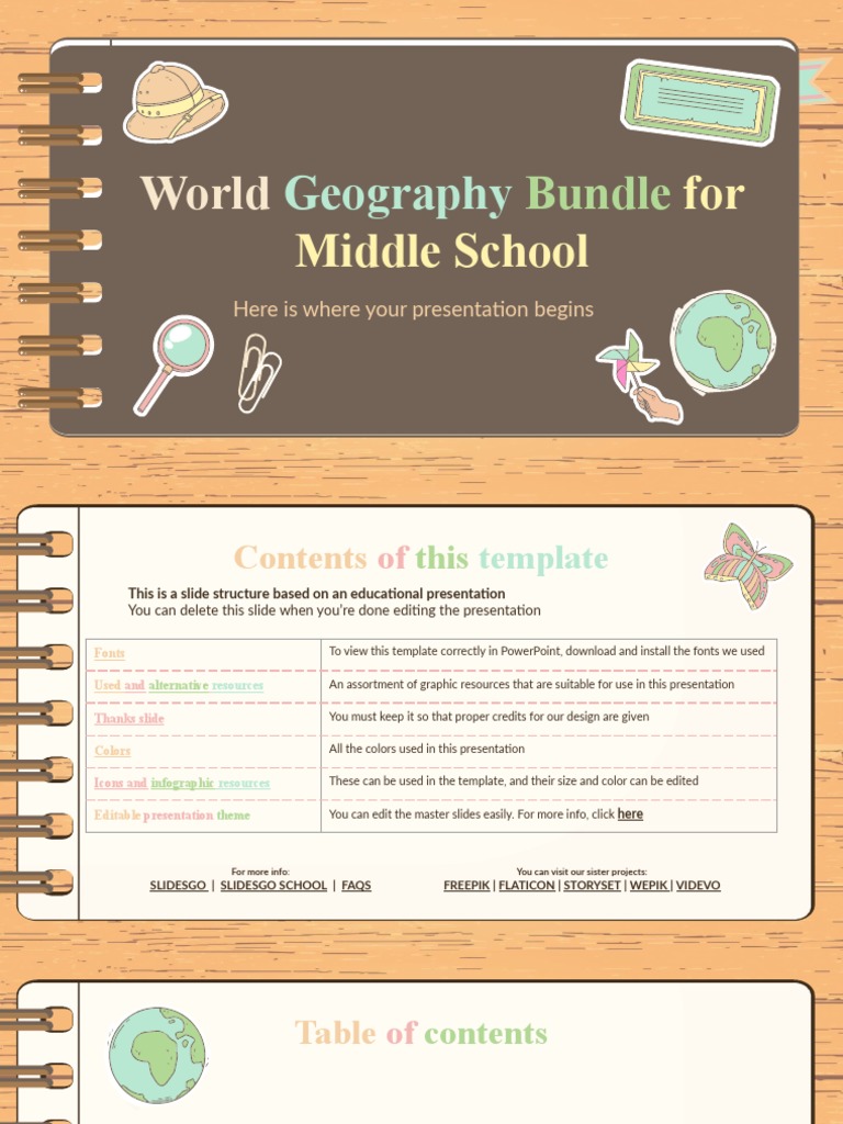 World Geography Bundle For Middle School by Slidesgo | PDF | Planets ...