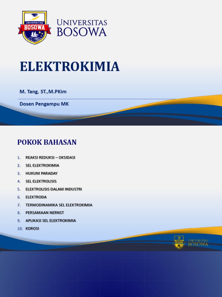 Reaksi Redoks dalam Elektrokimia | PDF