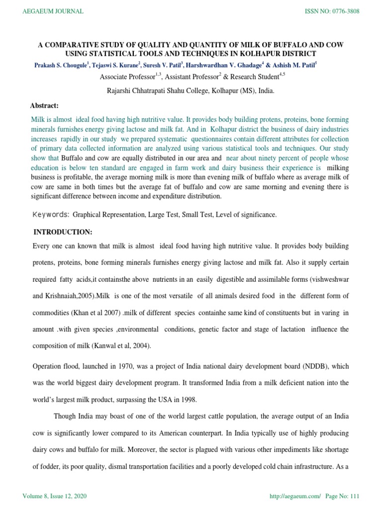 Project Journal | PDF | Sampling (Statistics) | Milk