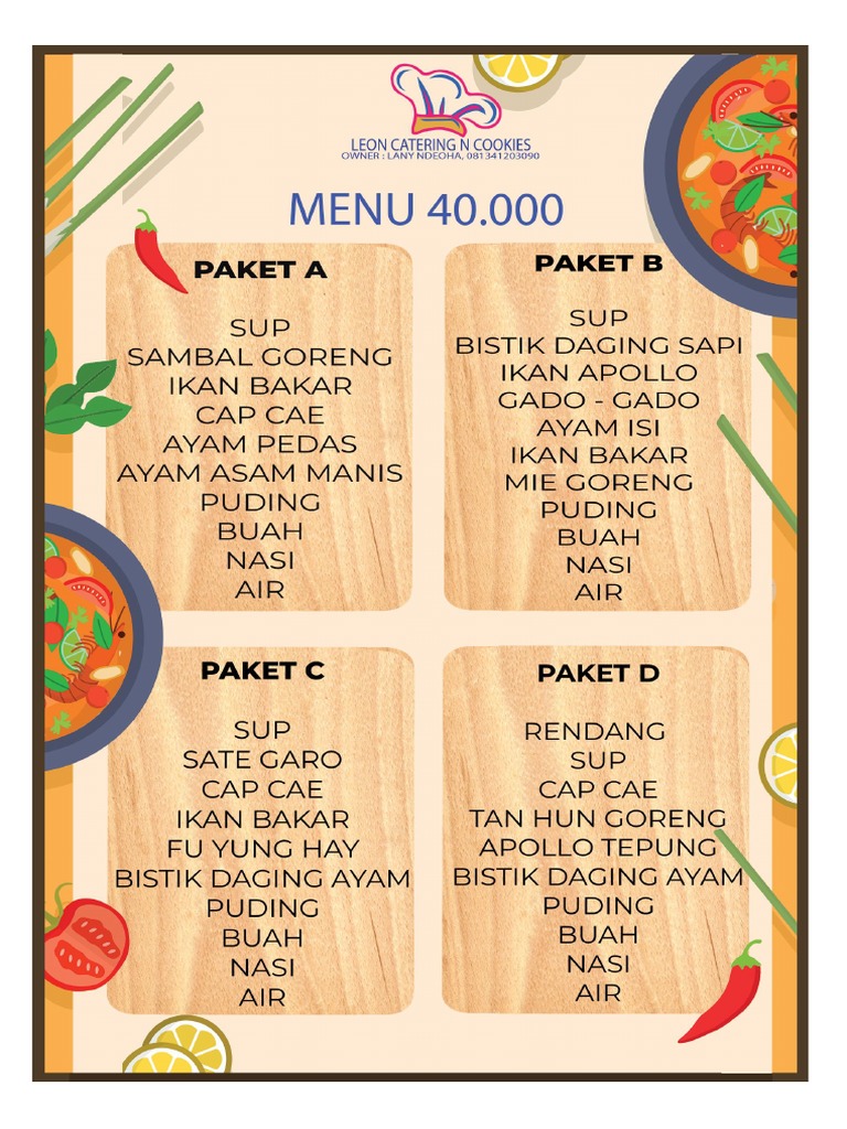 All Paket Dan Kumpulan Menu LCC | PDF