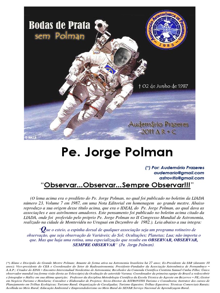 Bodas de Prata Sem o Mestre Polman | PDF | Astronomia | Asteroide