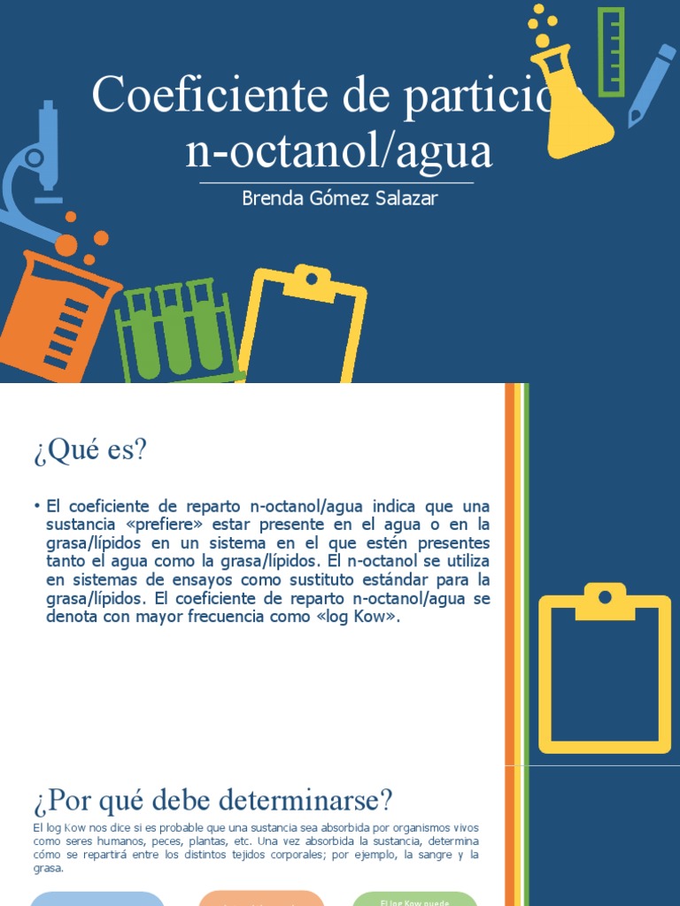 Coeficiente de Partición N-Octanol | PDF | Agua | Química