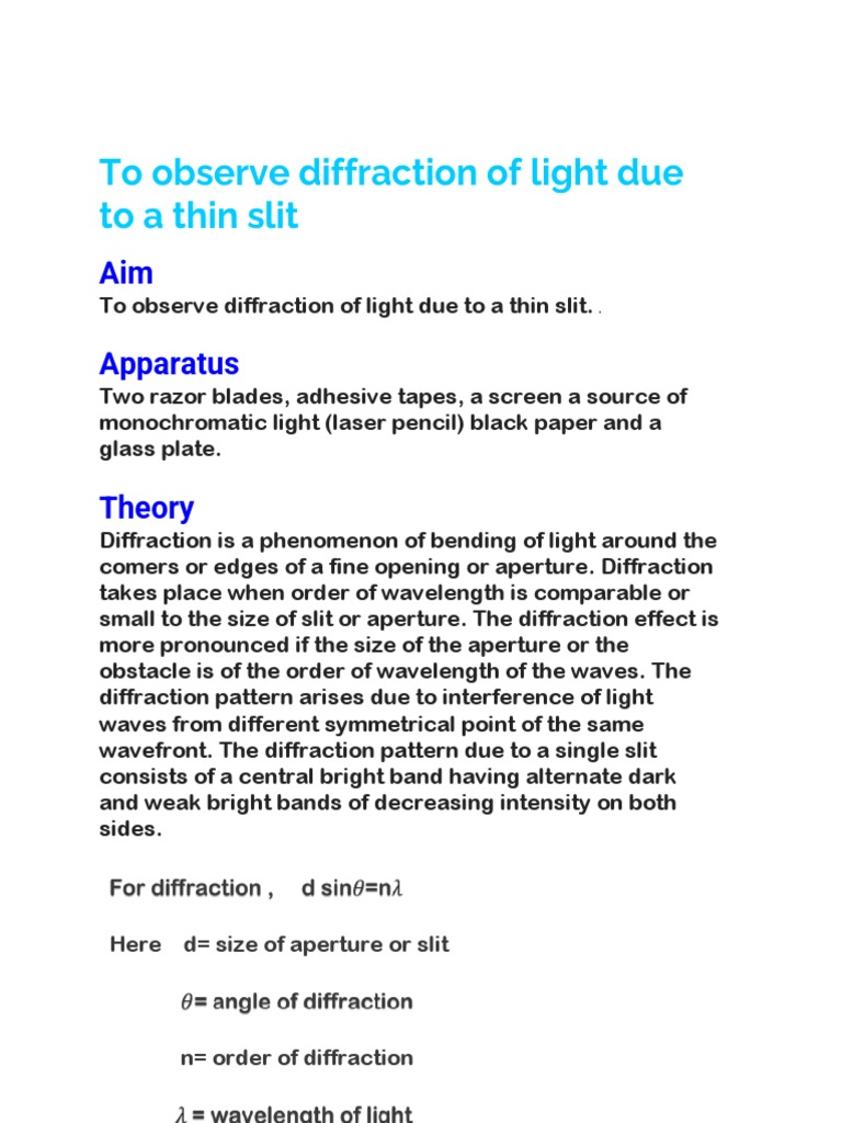 Phy Project | PDF | Diffraction | Anode