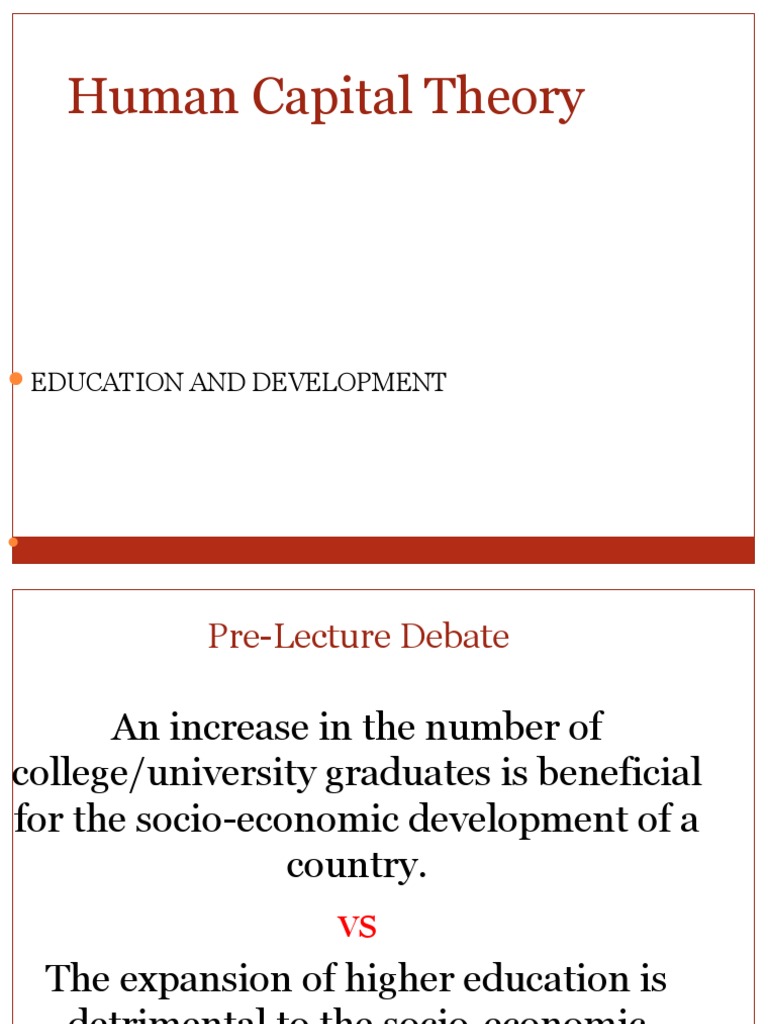 Lecture 3 Human Capital Theory | PDF | Human Capital | Capital (Economics)