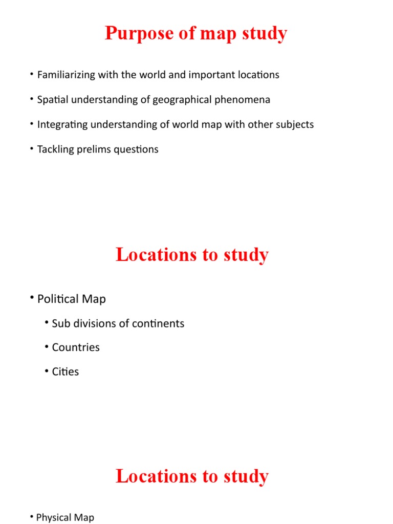 World Map Study | PDF