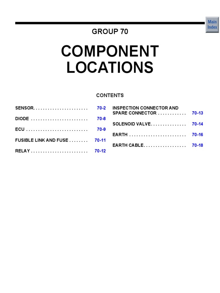 Mitsubishi Colt Component Locations | PDF | Throttle | Motor Vehicle