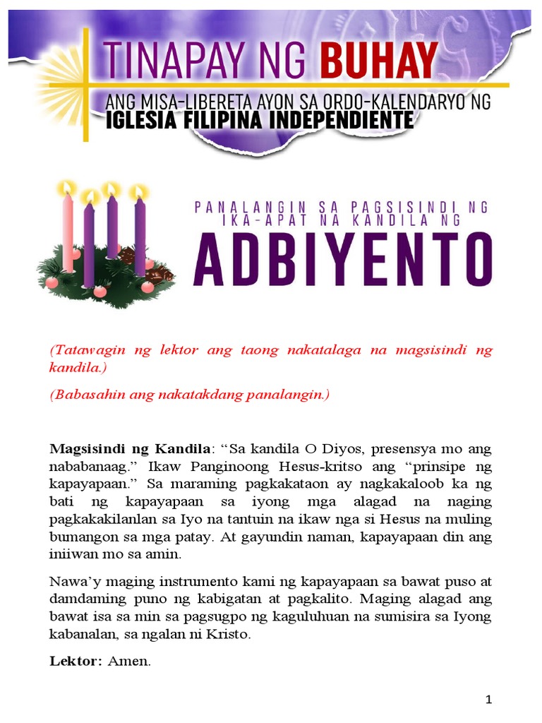 Ikaapat Na Kandila NG Adbiyento | PDF