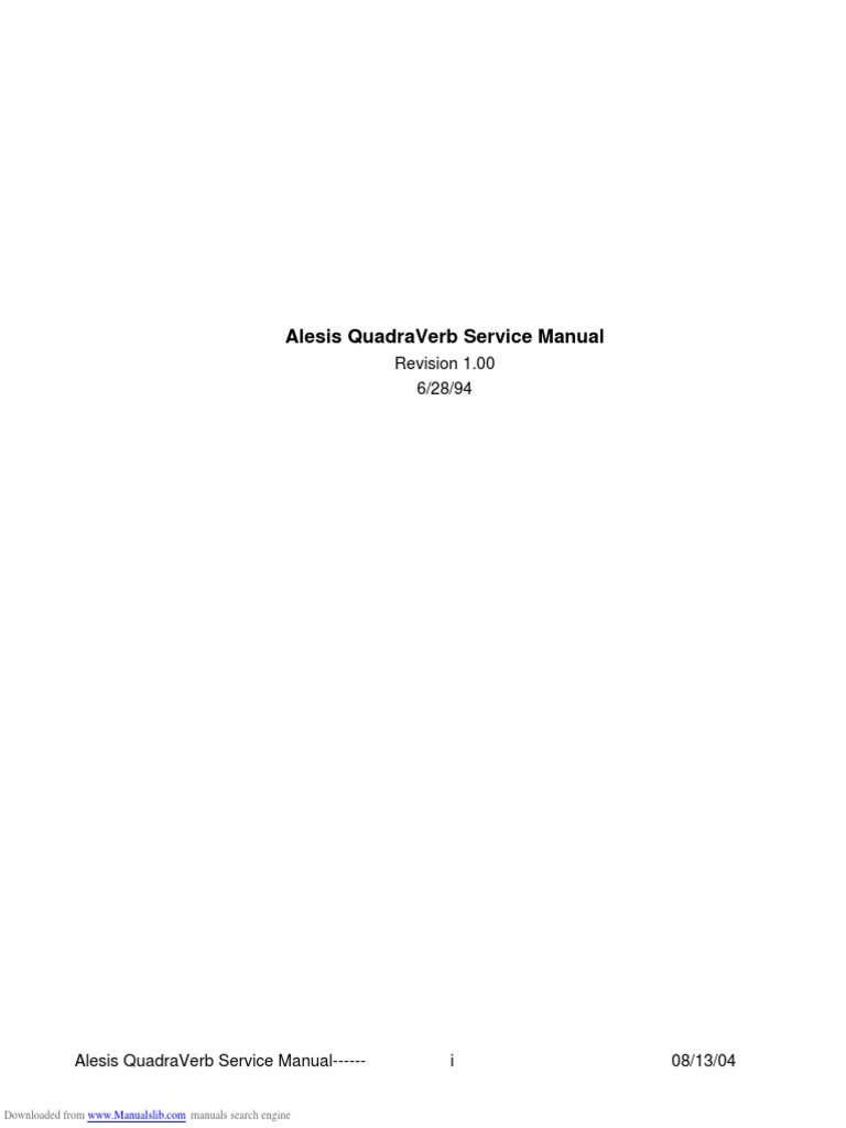 Alesis - Quadraverb - Copie | PDF | Analog To Digital Converter | Amplifier