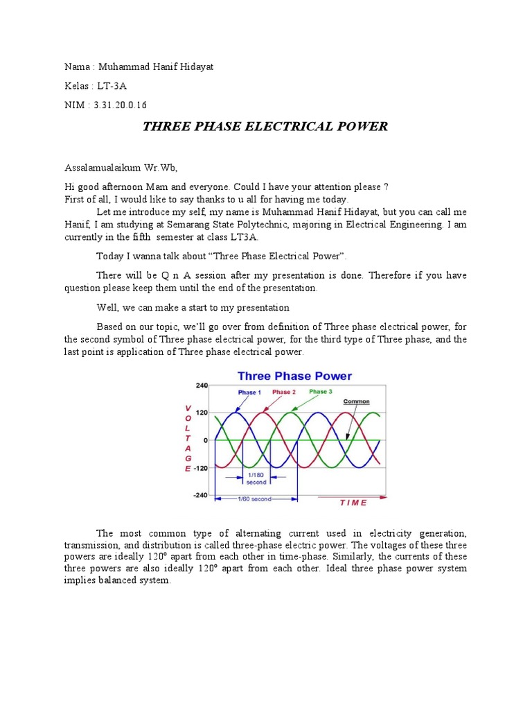 Three Phase Electrical Power Overview | PDF | Electrical Components ...