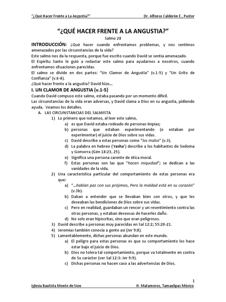 Estudio de Salmo 28 179823303 | PDF | David | Salmos