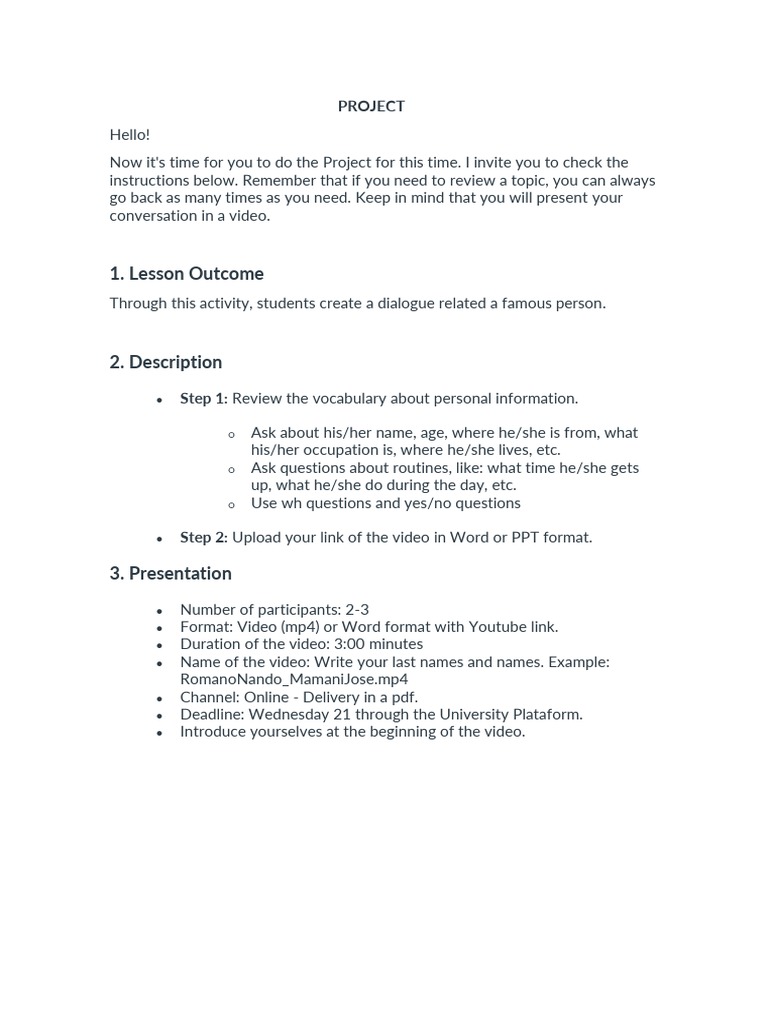 Project - Personal Information | PDF